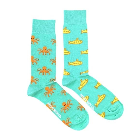 Kooky'S Kloset | Underwear & Socks | Mens Socks Submarine And Octopus ...